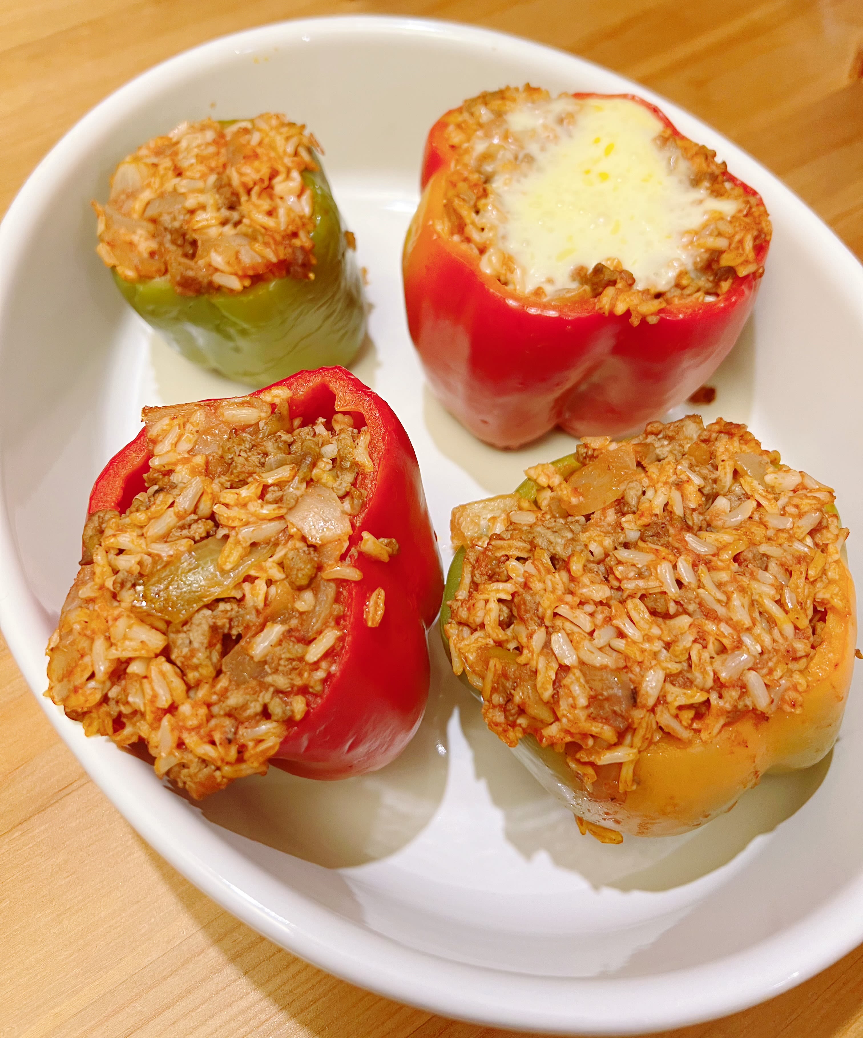 Mince and Rice Stuffed Capsicums | bunch
