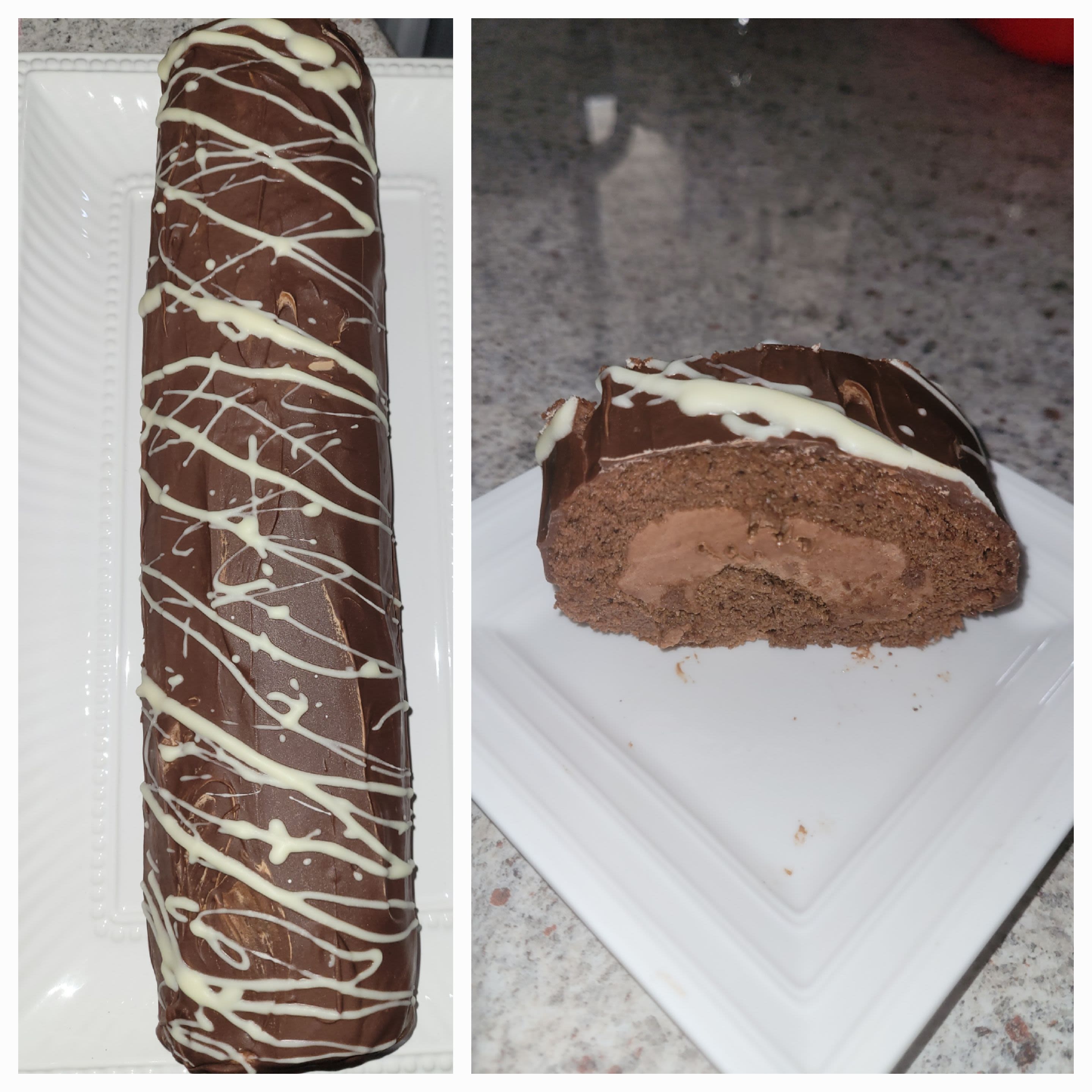 Choc Hazelnut Cream Filled Log Cake | bunch