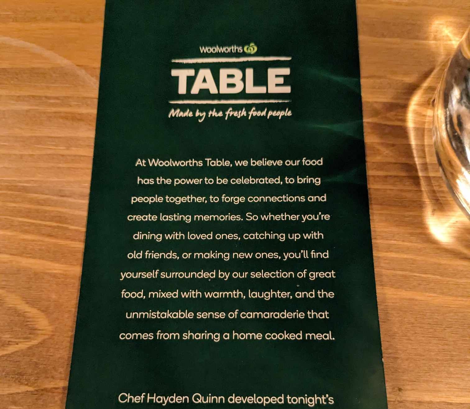 My Woolworths Table Experience in Sydney | bunch