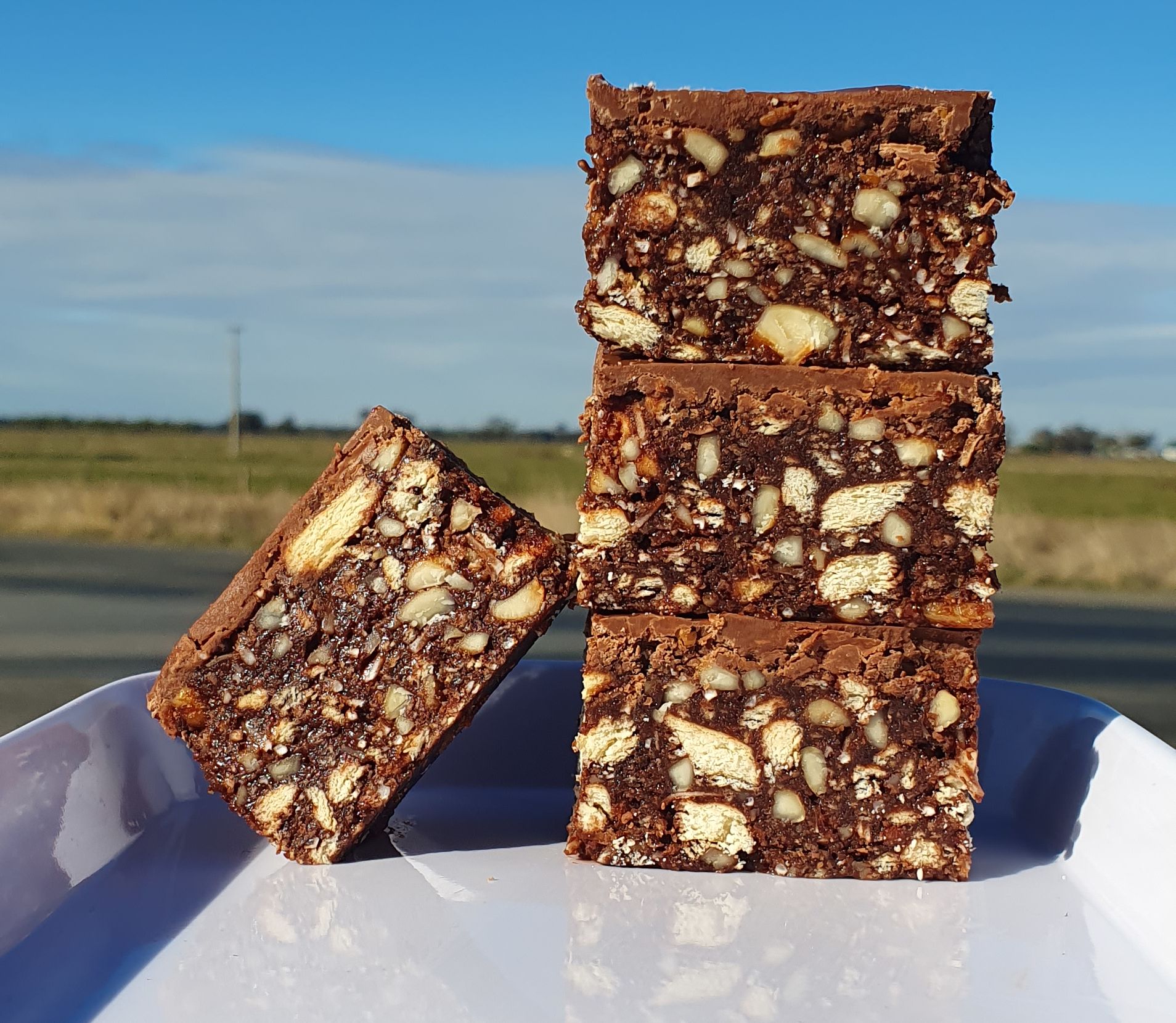 Chocolate, Coconut and Cashew Slice | bunch