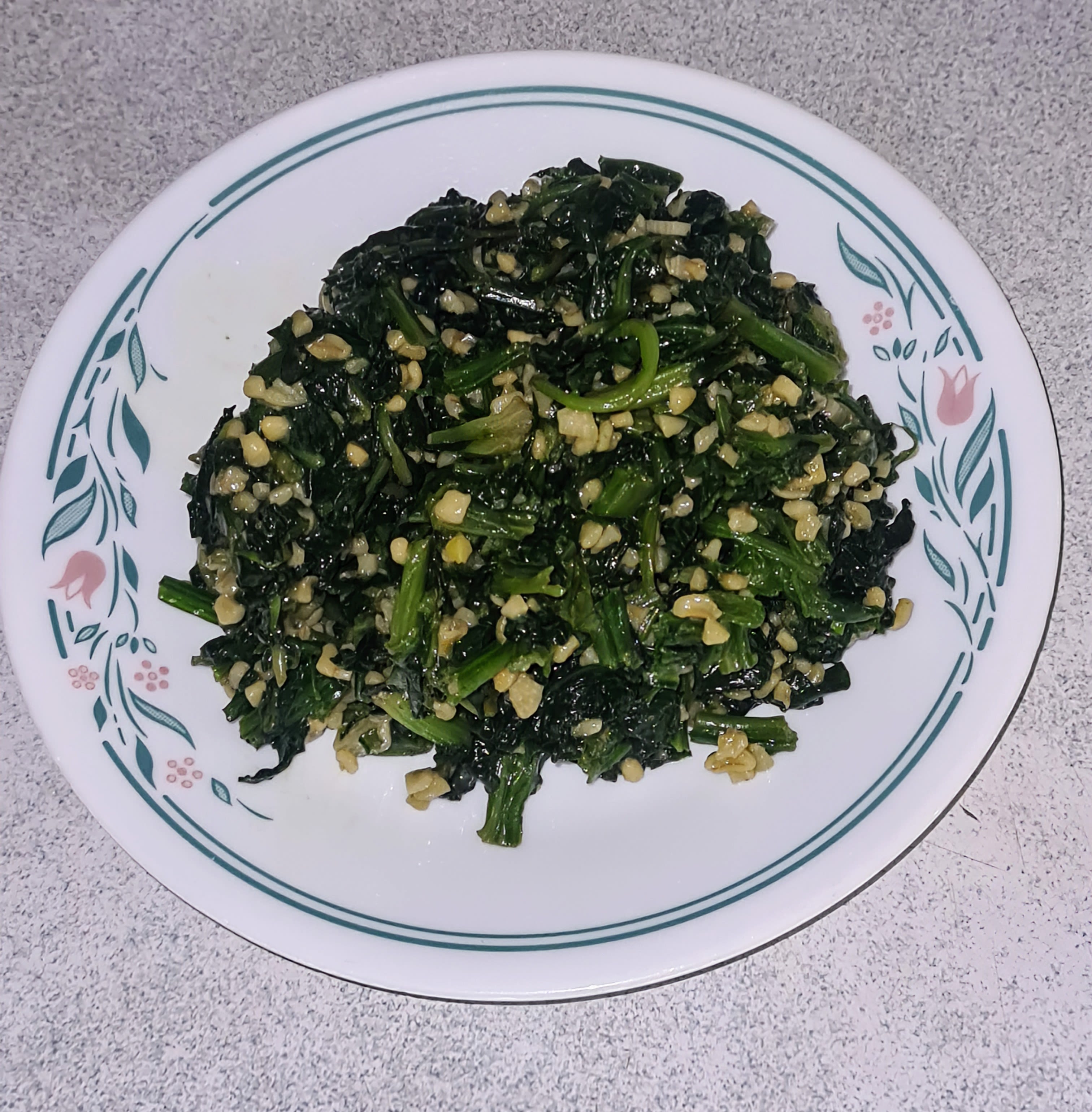 Garlic, English Spinach and Burgul Saute | bunch