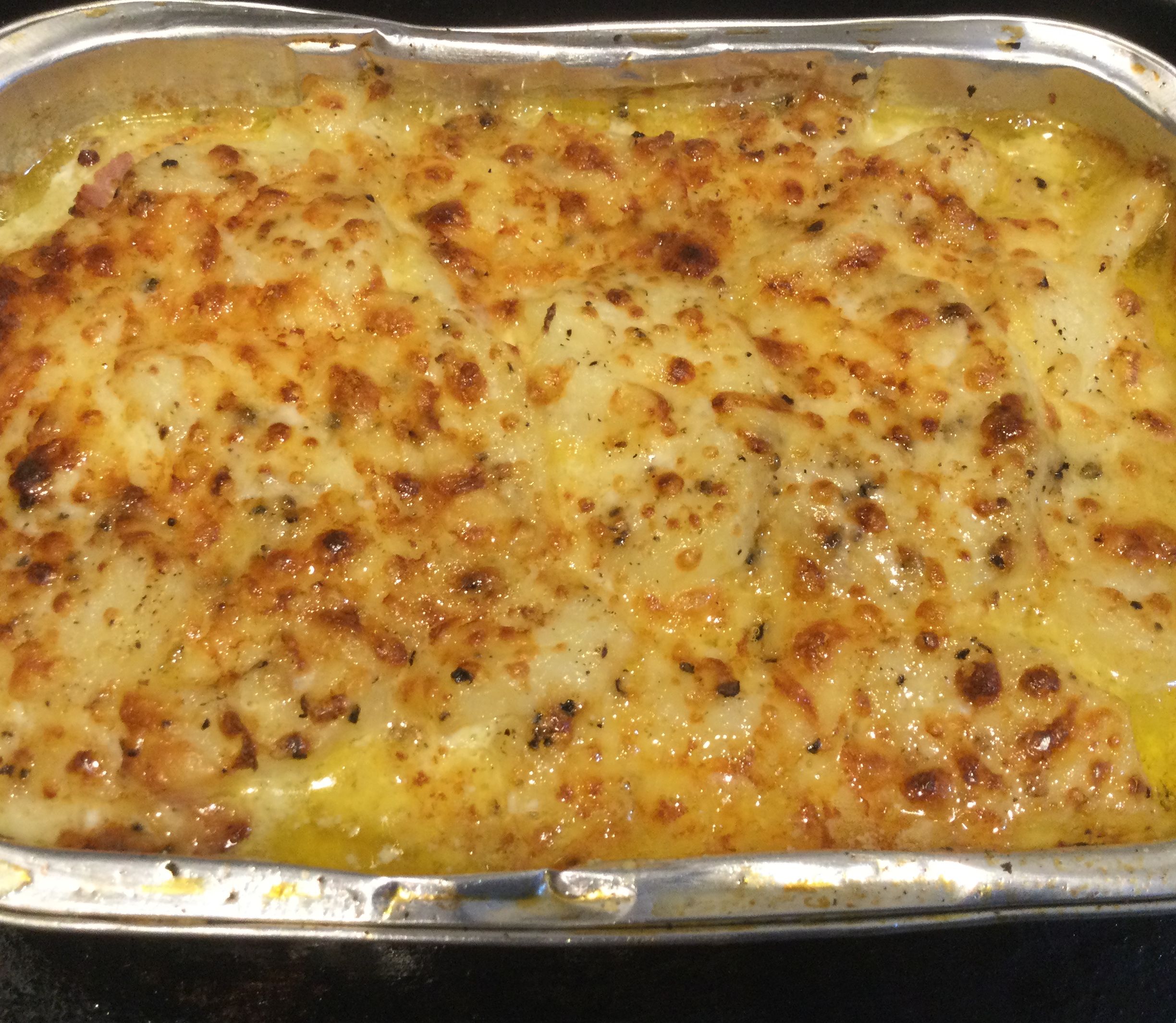 Cheese and Bacon Potato Bake | bunch