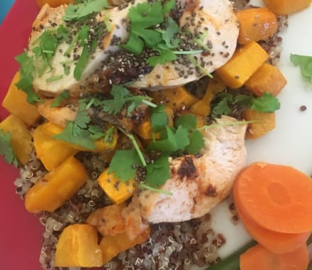 Portuguese chicken, pumpkin & quinoa | bunch