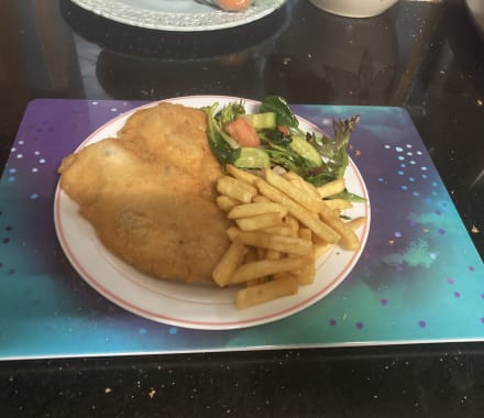 Chicken schnitzel and chips | bunch