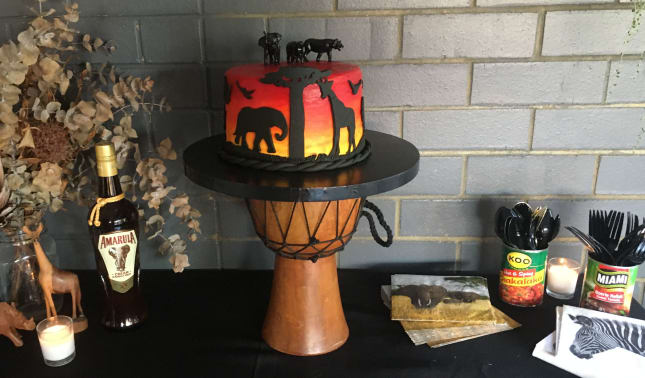 African themed cake | bunch