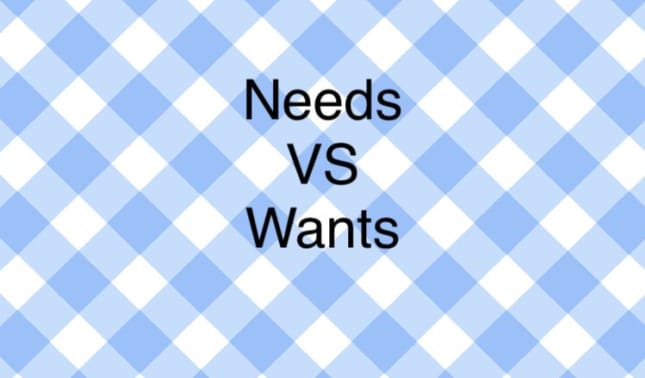 Needs VS Wants | bunch