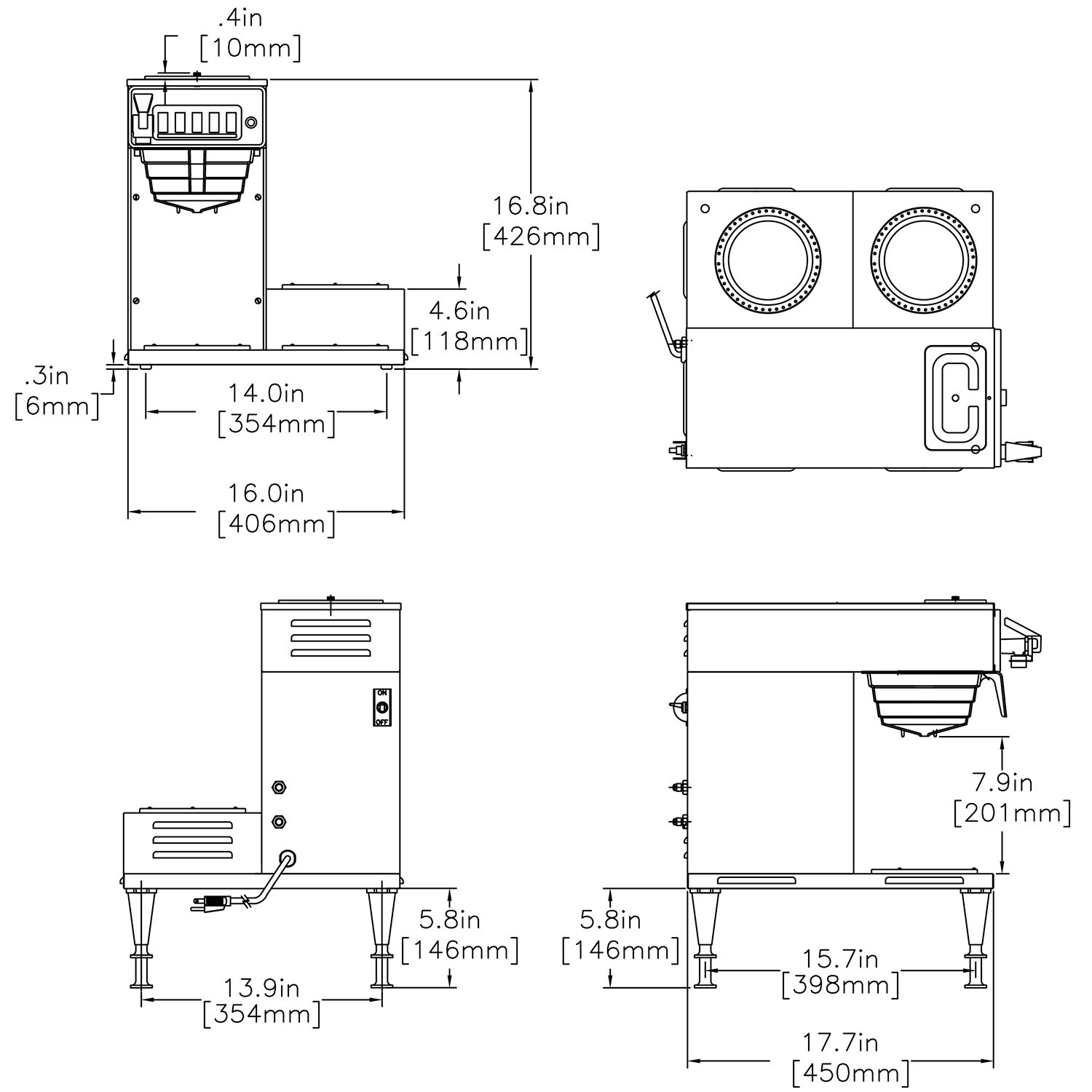 CWTF15-3L (3 Lower Warmers) - Coffee - BUNN Commercial Site