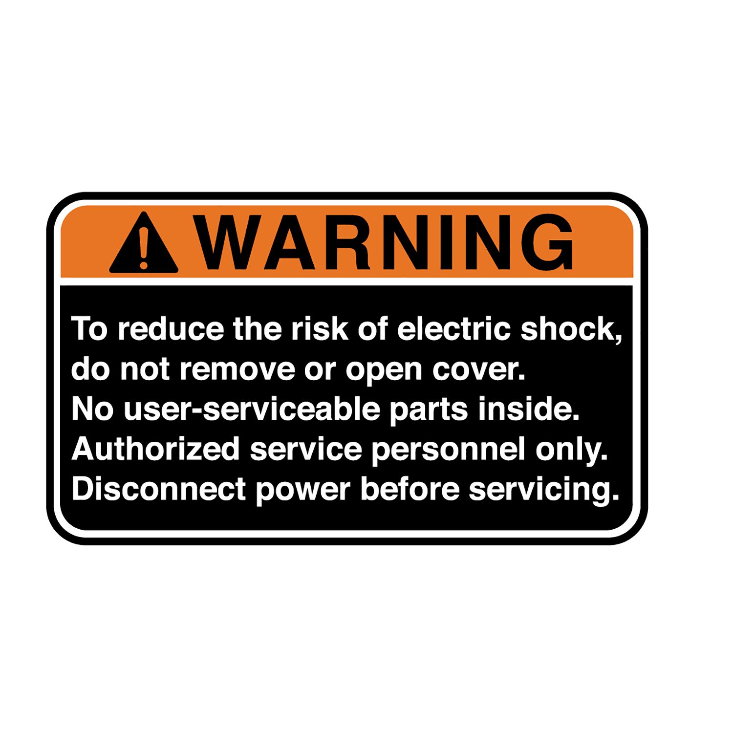 DECAL, NO SERVICEABLE PARTS - Decals - BUNN Commercial Site
