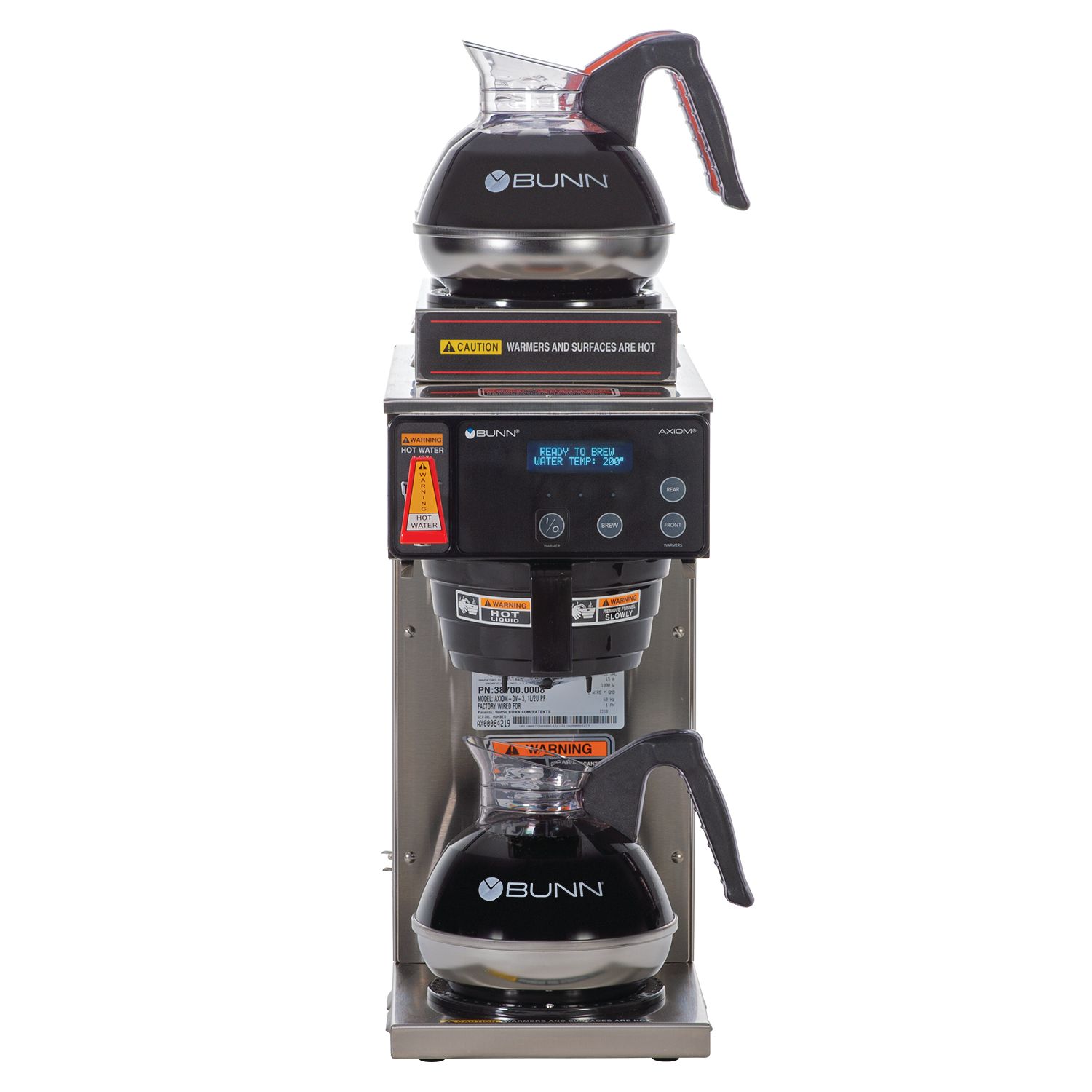AXIOM® 15-3 (2 Upper/1 Lower Warmer) - Coffee - BUNN Commercial Site