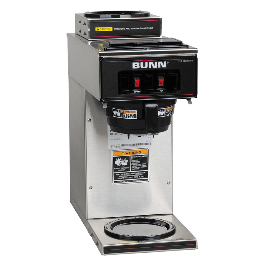 VP17-2, Stainless (1 Upper/1 Lower Warmer) - Coffee - BUNN Commercial Site