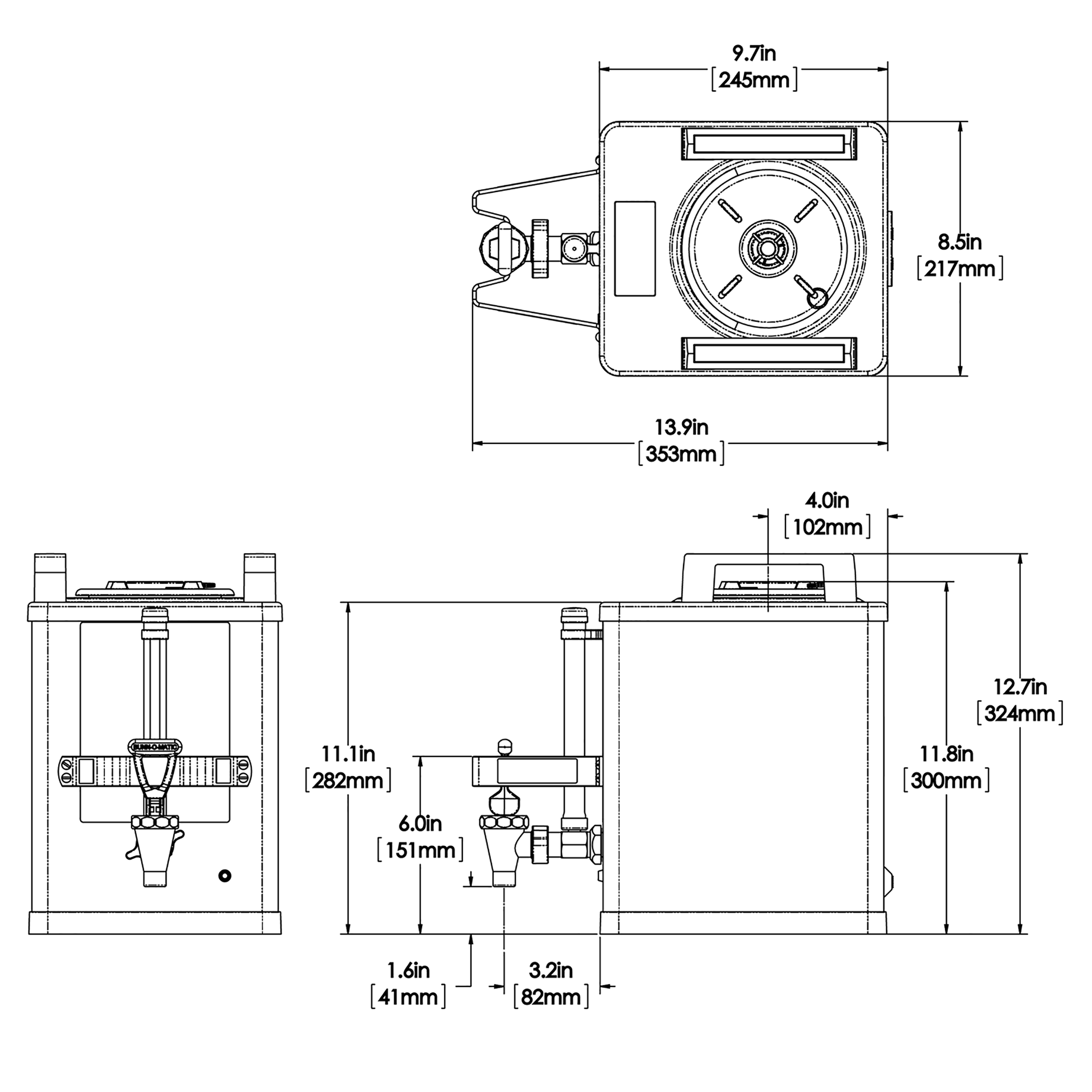 1Gal(3.8L) SH-S Server, Stainless Steel - Serving & Holding - BUNN ...