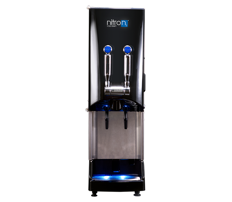 Nitro cold brew coffee machine with black door and no graphics