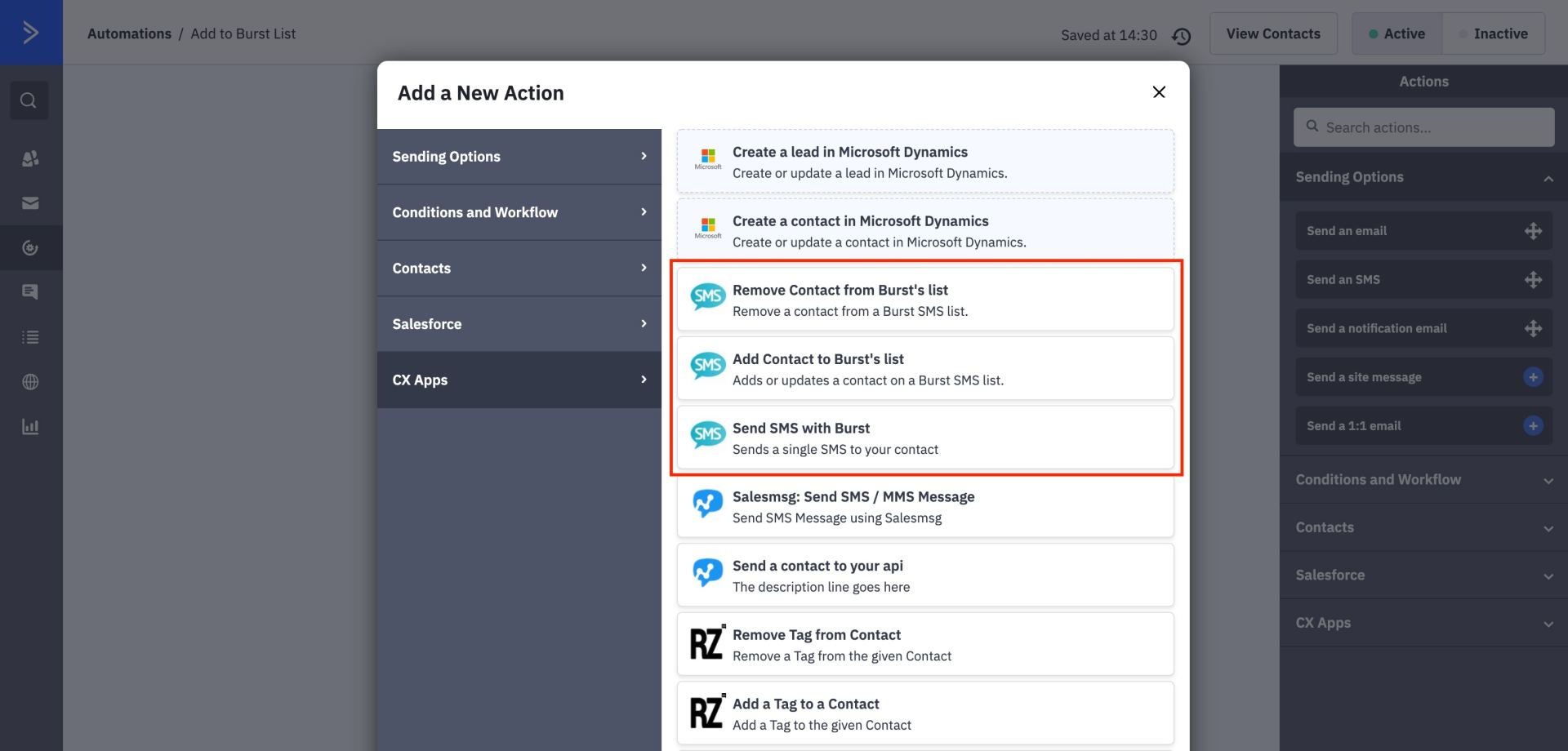 ActiveCampaign - Burst SMS Integration & User Guide
