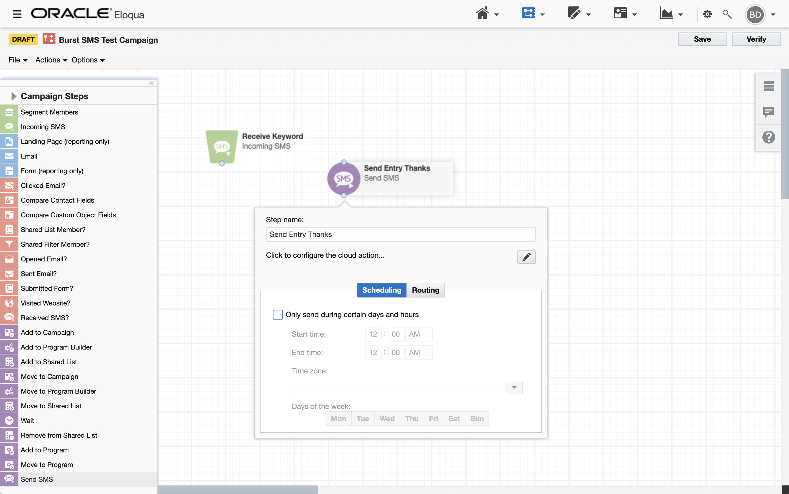 Oracle Eloqua - Burst SMS Installation and Guide