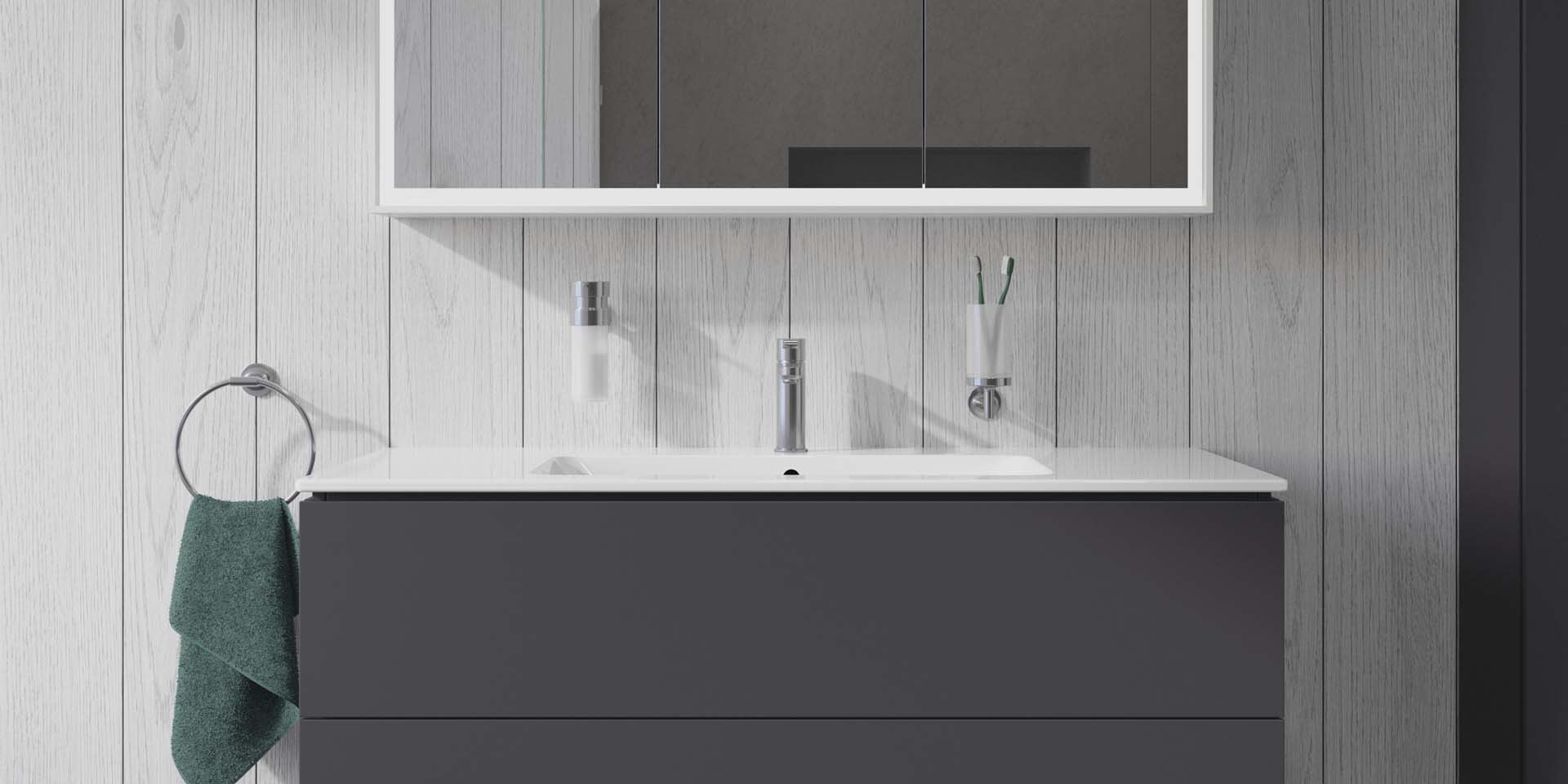 Duravit L-Cube | minimalistiske baderomsmøbler med grepfrie fronter og ...