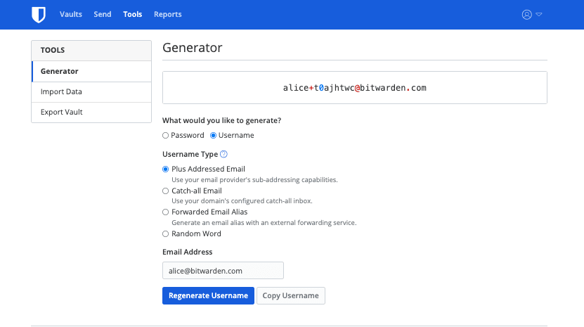 Username & Password Generator | Bitwarden Help Center