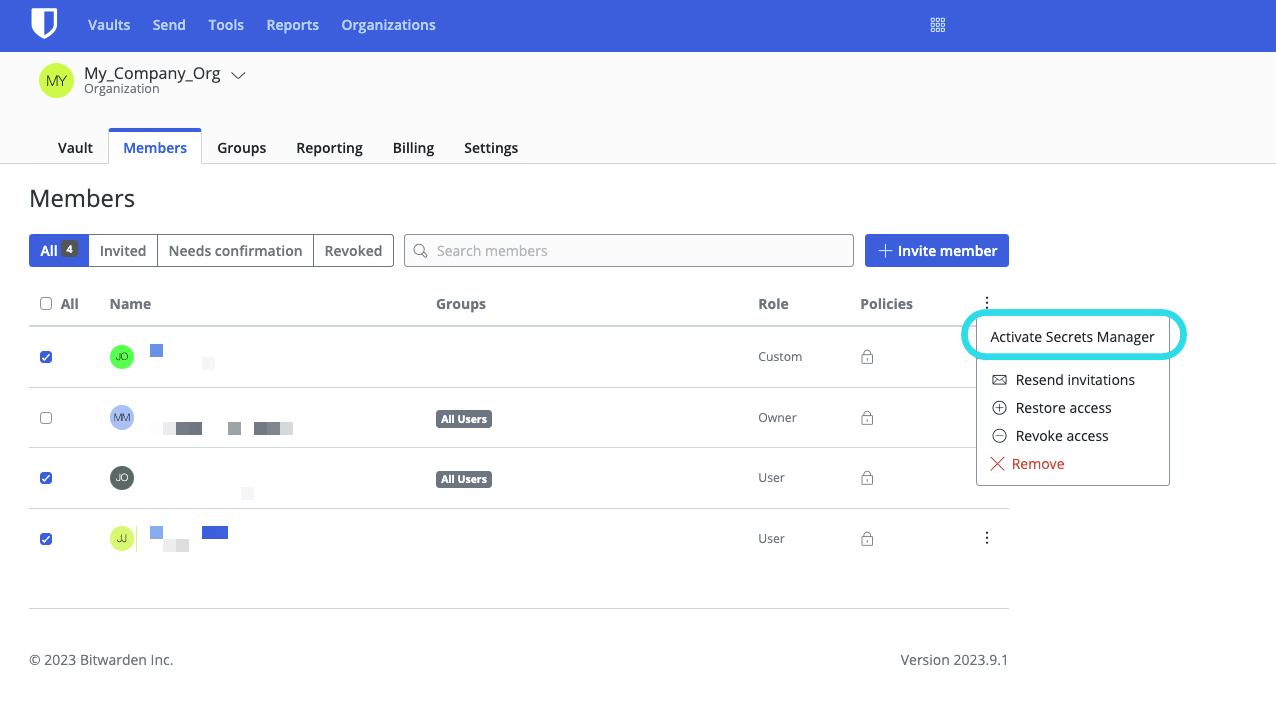 Secrets Manager Quick Start | Bitwarden Help Center