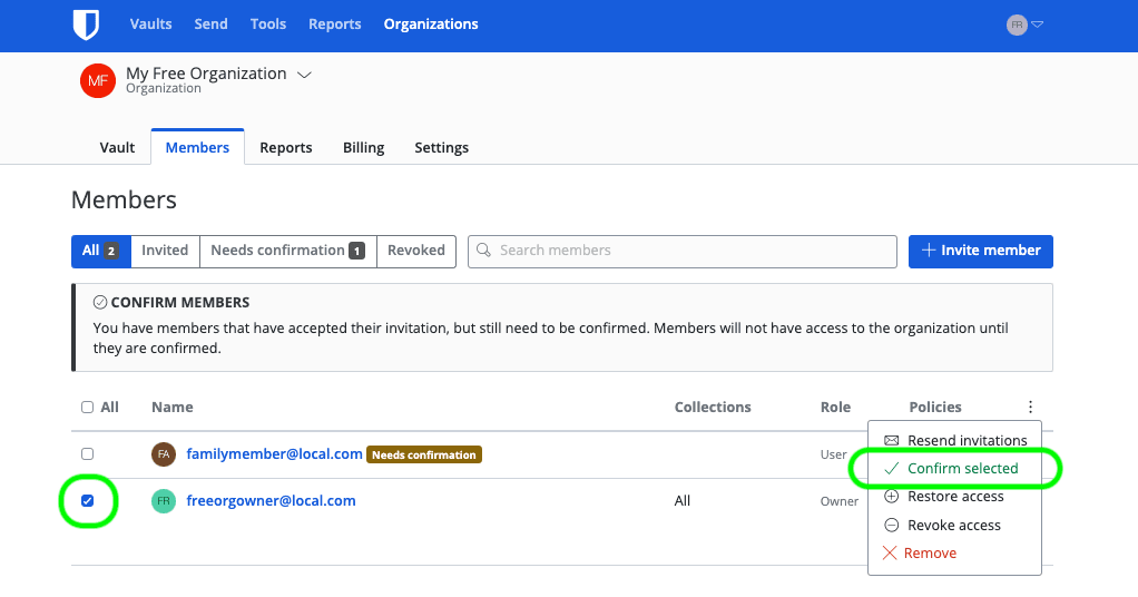 Organizations Quick Start | Bitwarden Help Center