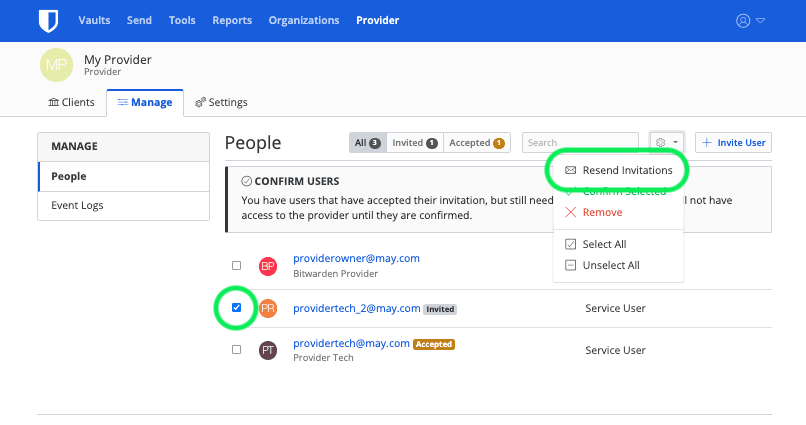 Provider Users | Bitwarden Help Center