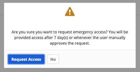 Emergency Access | Bitwarden Help Center