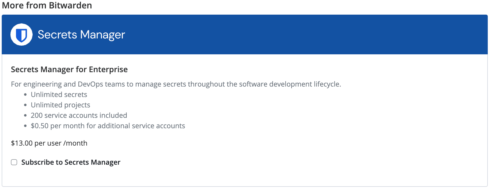 Secrets Manager Quick Start | Bitwarden Help Center