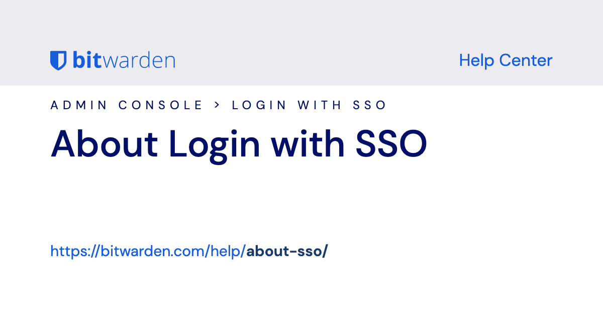 Using master password along with SSO - Password Manager - Bitwarden Community Forums