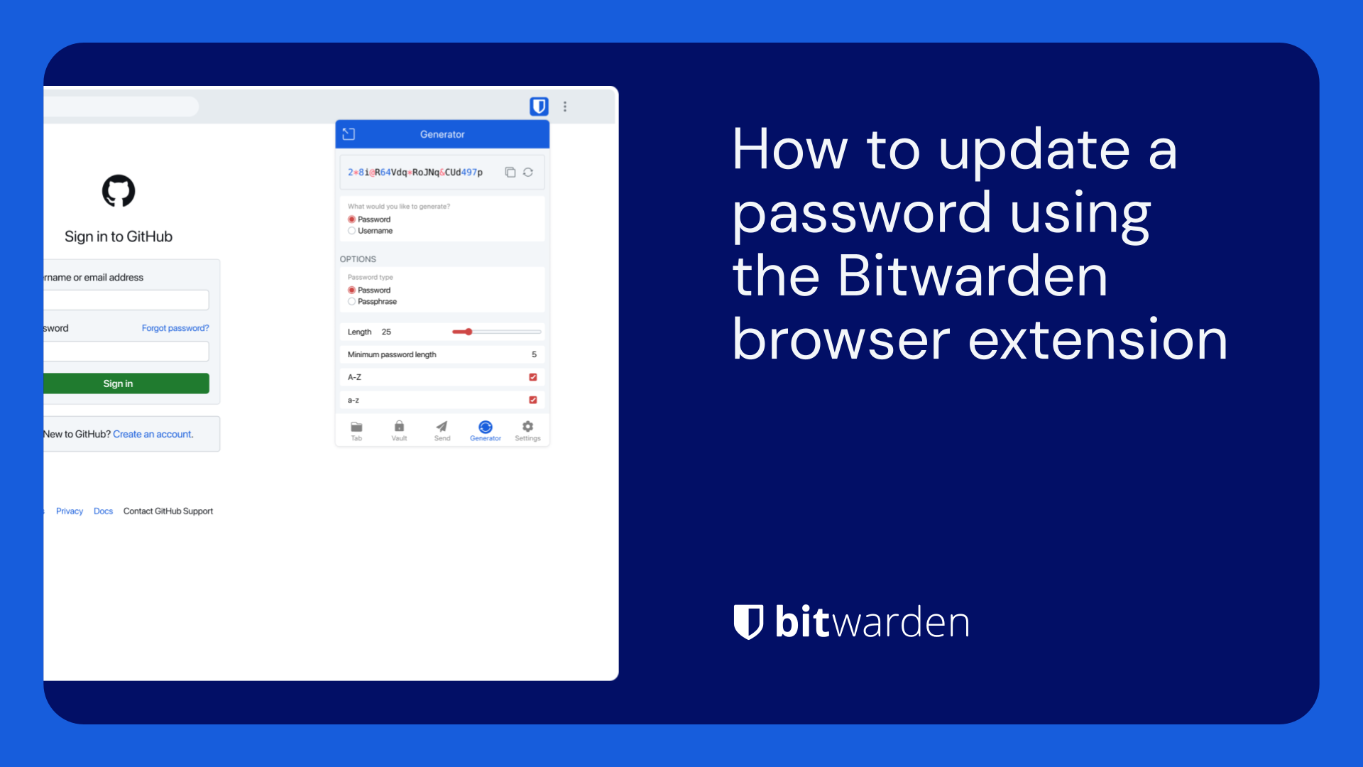 How to update a password using the Bitwarden browser extension | Bitwarden