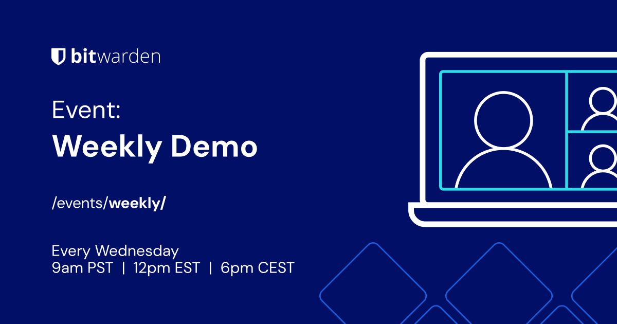 Weekly Demo | March 13 | Bitwarden