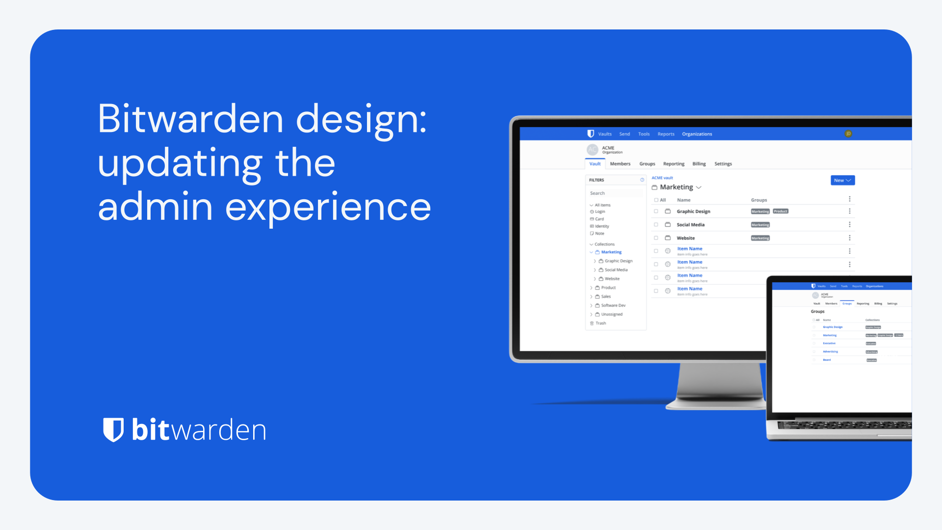Bitwarden Design: Updating Admin Views in the Web Vault | Bitwarden Blog