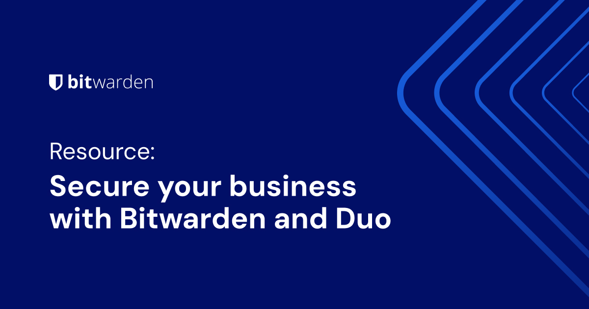 Secure your business with Bitwarden and Duo | Bitwarden
