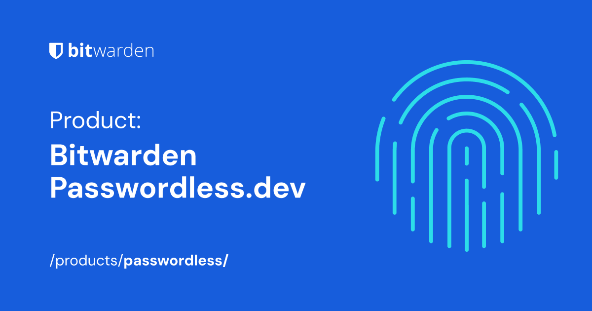 Bitwarden Passwordless.dev - Passwordless Authentication | Bitwarden