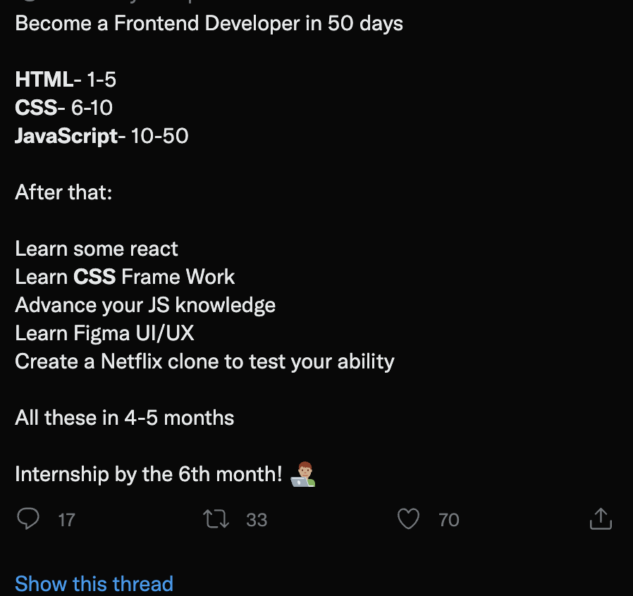 Mistakes FrontEnd development learners make in 2022