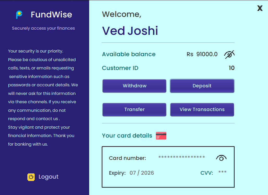 GitHub - jaykerkar0405/FundWise: FundWise is a modern banking ...