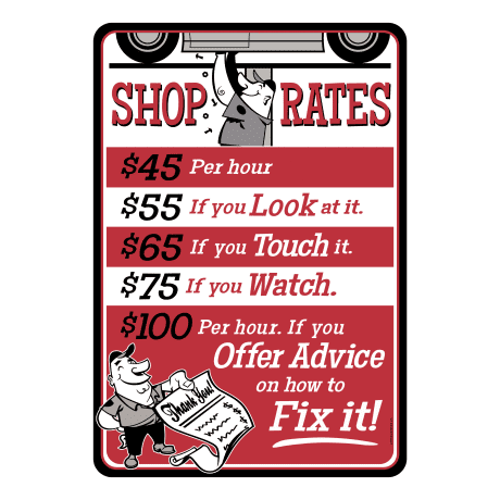Open Road's Die Cut Shop Rates Sign | Cabela's Canada