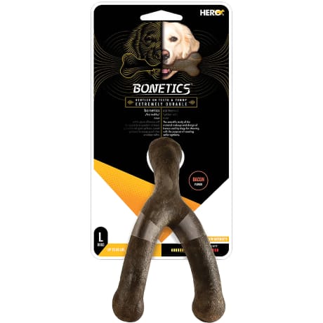 Hero Bonetics™ Wishbone Dog Chew Toy – Large Bacon | Cabela's Canada