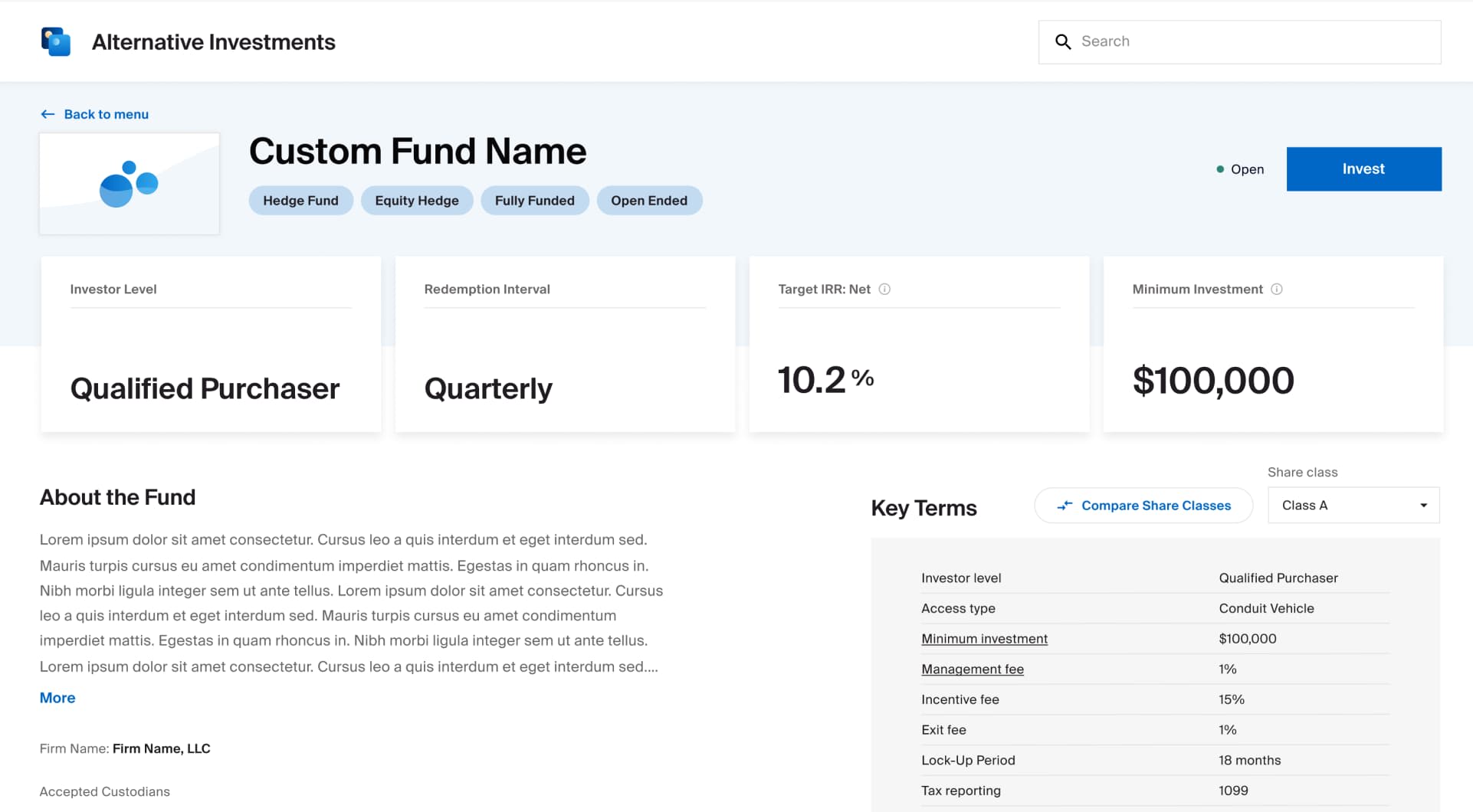 Build Your Own Custom Alternative Investments Funds - CAIS