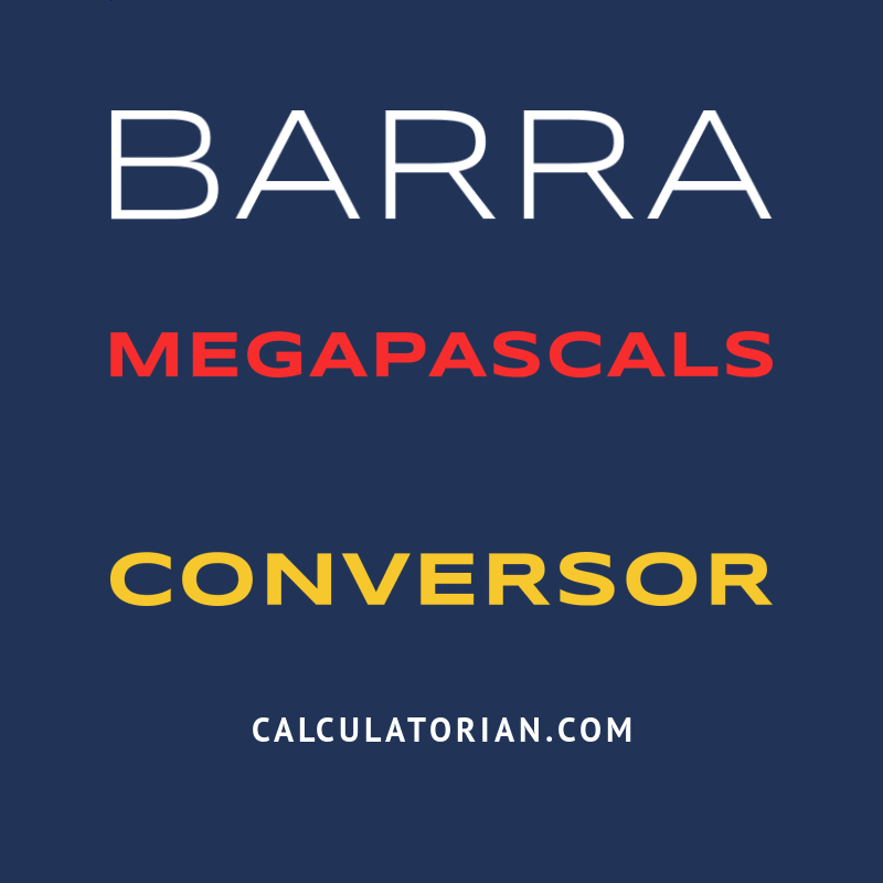 Converter De Barra Para Megapascals