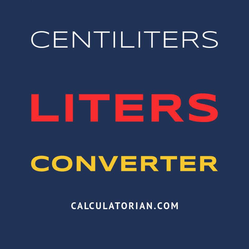 Converteren Van Centiliters Naar Liters