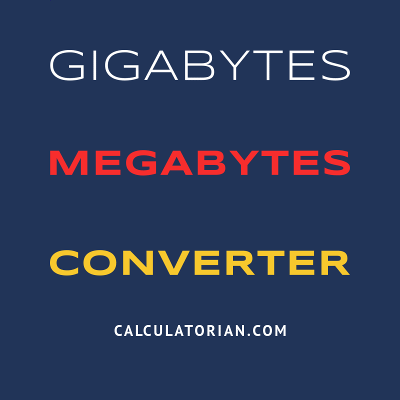 Converteren Van Gigabytes Naar Megabytes