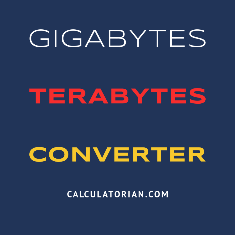 Convert From Gigabytes To Terabytes