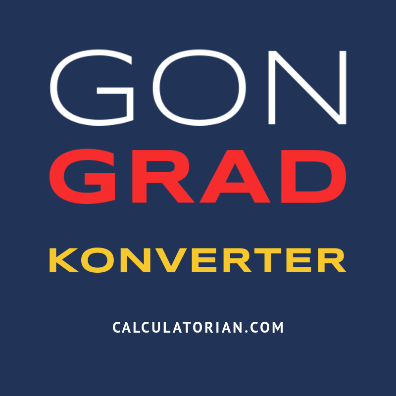 Konvertiere Von Gon Zu Grad