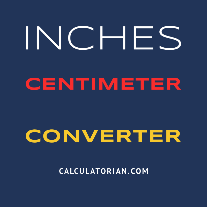 Converteren Van Inches Naar Centimeter