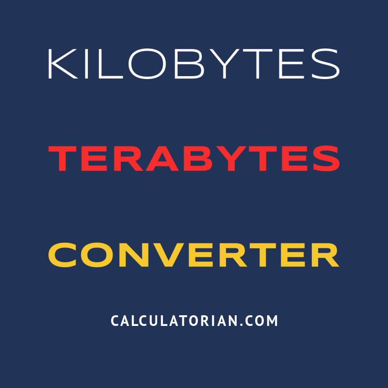 Convert From Kilobytes To Terabytes