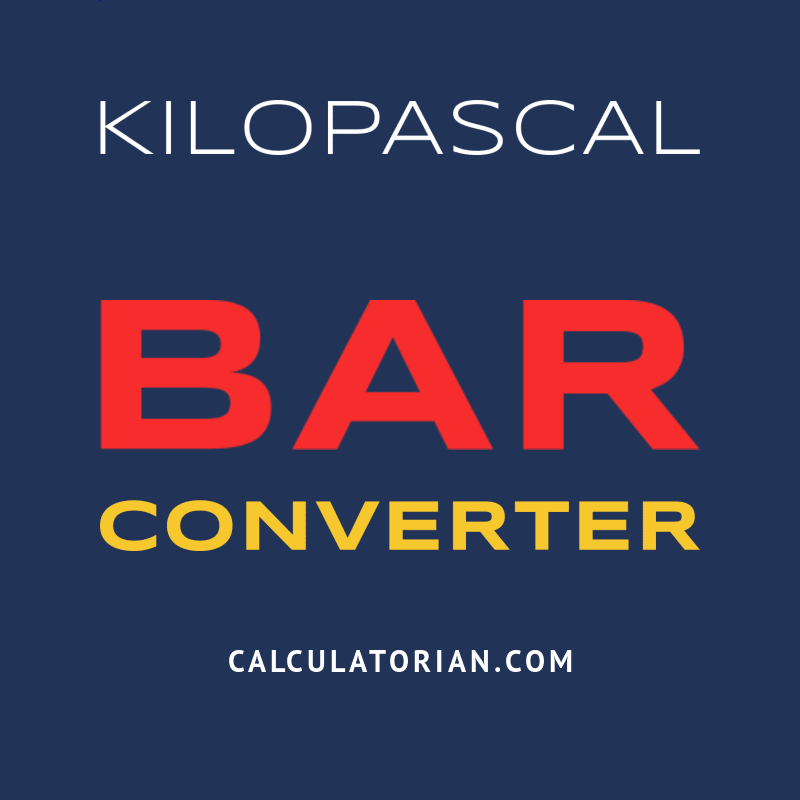 Converteren Van Kilopascal Naar Bar