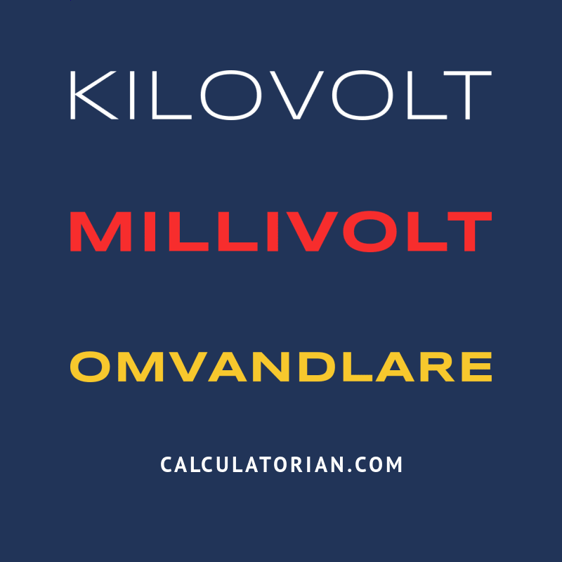 Konvertera Från Kilovolt Till Millivolt