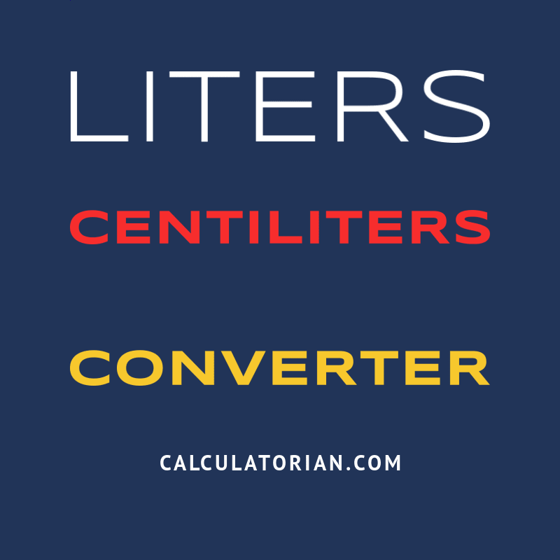 Converteren Van Liters Naar Centiliters