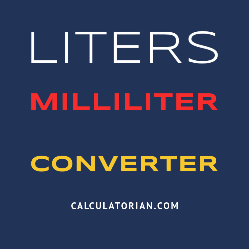 Converteren Van Liters Naar Milliliter