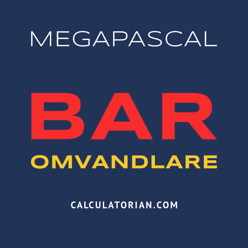 Konvertera Från Megapascal Till Bar
