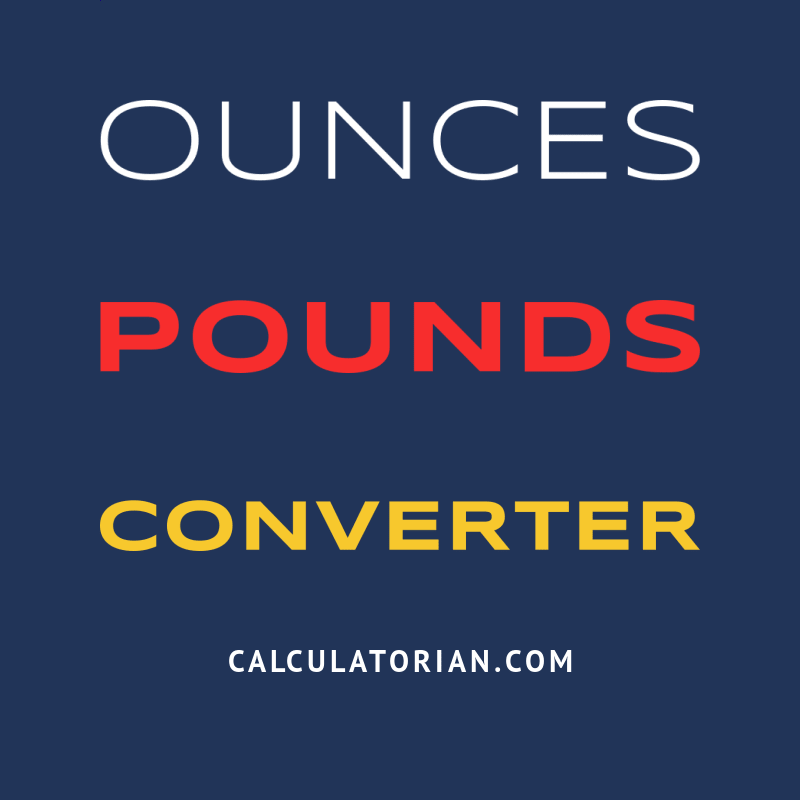 Convert From Ounces To Pounds