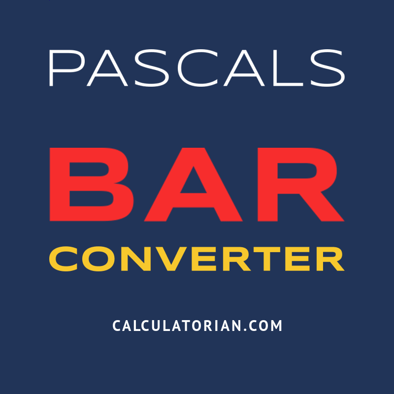 Convert From Pascals To Bar